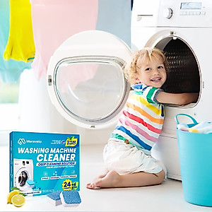 Maravello Washing Machine Cleaner Descaler(Lemon, 28 Count)