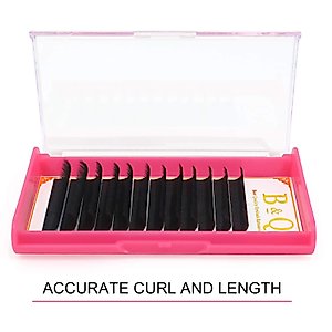 Eyelash Extension C CC D DD curl Easy Fan Volume Lashes .03 .05 .07 .10 Eyelash Extensions Blooming Self Fanning Volume Lash Extensions 9 to 25mm (D-0.07,12-17mix)