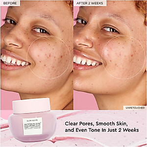 Glow Recipe Clay Mask for Face - Pore Minimizer Facial Mask with Hyaluronic Acid, Kaolin Clay, PHA & BHA - Hydrating, Brightening & Exfoliating Mask for All Skin Types - (2.03oz/60mL)