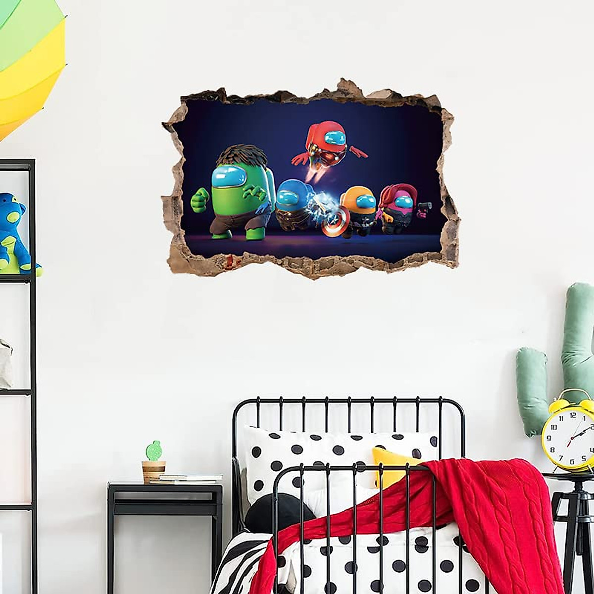 Among US Wall Stickers Game Cartoon Wall Decor PVC for Kids Bedroom Boys 15.4X22.6 inch