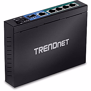 TRENDnet 6-port Gigabit Poe+ Switch, TPE-TG611, 4 X Gigabit Poe+ Ports, 1 X Gigabit Port, 1 X SFP Slot, Supports 100/1000Base-FX Fiber SFP Modules, Ethernet Desktop Network Switch, Lifetime Protection