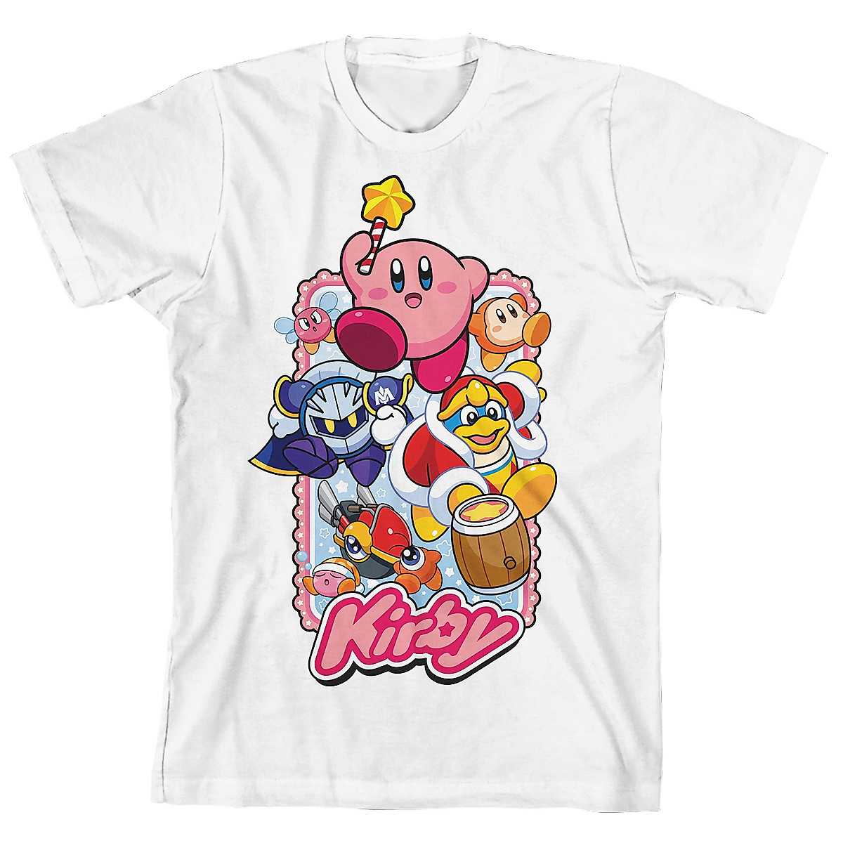 Kirby Characters 4pk Crew Neck Short Sleeve Youth Boy's Tees-Large Multicolored