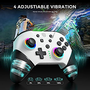 NYXI Chaos Pro controlle with Hall Joystick, switch pro controller wireless for Nintendo Switch/Lite/OLED, Hall Effect Controller with RGB Light, Programmable, Turbo, Vibration, Wake Up