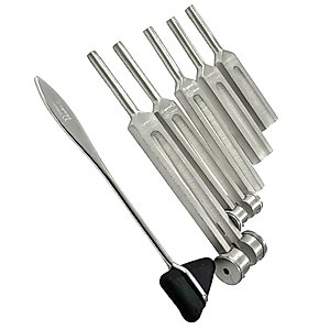 Tuning Fork Set of 5 Taylor Hammer Diagnostic Instruments CYNAMED