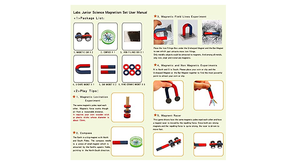 MakerFocus STEM Magnet Kits for Kids - Fun Physics Learning