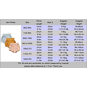 MYGBCPJS Baby Girls Boys 3 Pack Cotton Linen Blend Cute Bloomer Shorts Loose Harem Shorts