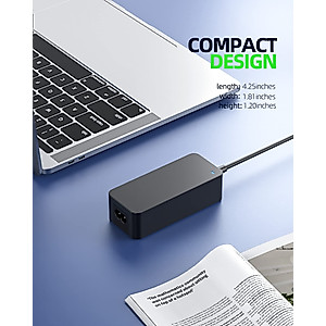 Charger Replacement for Lenovo ADLX45NCC2A ADLX45NDC3A ADLX45DLC3A ADLX45DLC2A ADLX65SDC2A ADLX45NLC3A ADLX65NDC2A ADLX65NCC2A ADLX45NLC2A Model Laptop, (Safety Certified by UL), Square Tip, 65W, 45W