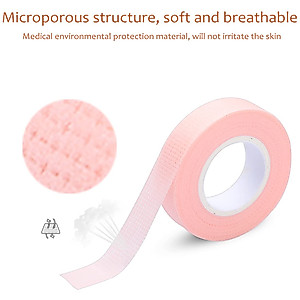 Etercycle 6 Rolls Lash Extension Tape, Eyelash Tape Micropore Breathable Adhesive Fabric Lashes Tape for Eyelash Extension Supply Tools, 1/2'' x 10 Yards Each Roll (Pink)