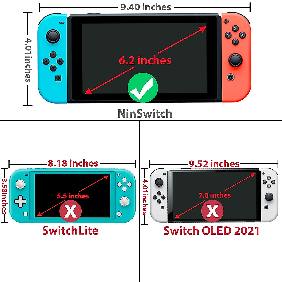 TJS Case for Nintendo Switch with [2 Pack Tempered Glass Screen Protector] Carbon Fiber Texture Hard Travel Carrying Case Shell Carry Pouch - Blue