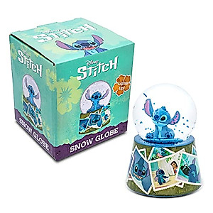 Disney Lilo & Stitch Vintage Photos Mini Light-Up Snow Globe with Swirling Glitter | 3 Inches Tall