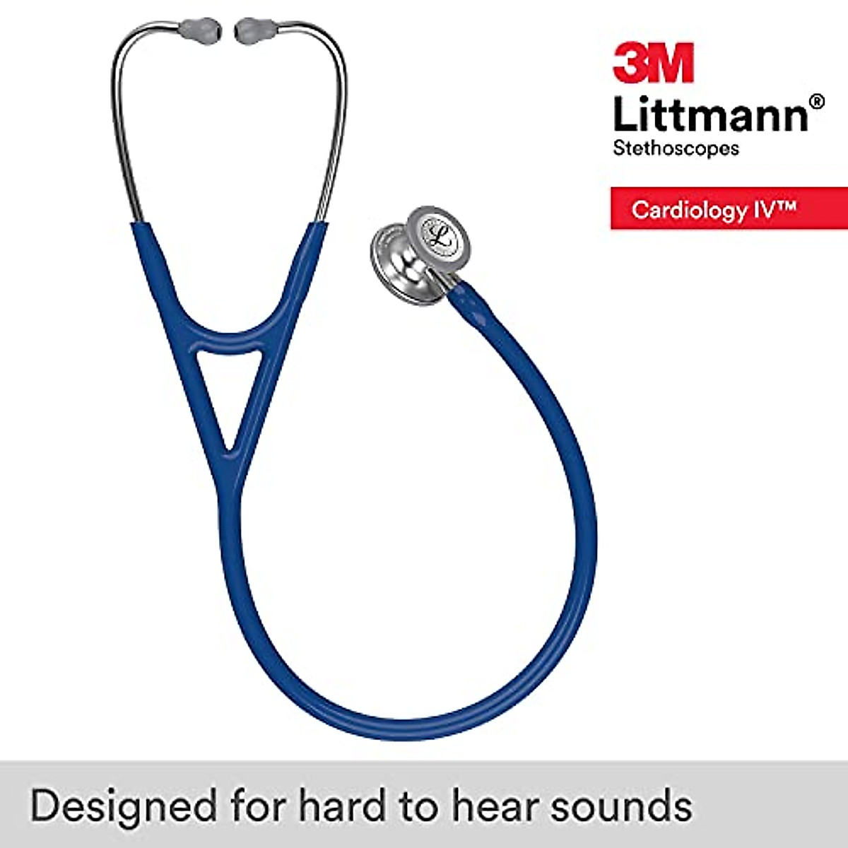 3M Littmann Cardiology IV Diagnostic Stethoscope, 6154, More Than 2X as Loud*, Weighs Less**, Stainless Steel Chestpiece, 27" Navy Blue Tube