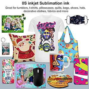 OFFICENTER 0S Inkjet Sublimation Ink for EcoTank ET-2760 ET-4760 ET-2750 ET-2720 ET-3760 ET-2850 ET-15000 ET-2800 ET-4700 ET-2803 ET-2850 ET-3710 C88 C88+ WF-2830 WF7710 WF7720 WF7210 WF3640 Printer