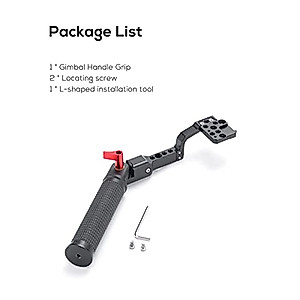 Gimbal Adjustable Handle Grip for DJI Ronin S/SC/RSC2, Stabilizer Handgrip Extension Bracket with Cold Shoe Mount 1/4 3/8 Threaded Holes for Video Light, Microphone, Monitor