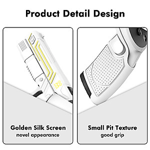 AMVR VR G-un Stock Cover Compatible with Oculus Quest 2 - Weighted Hard Grips for Meta Quest2 Controllers Enhanced FPS Games Reality Holding Feels, Anti Slip Handle Shell Case Protector