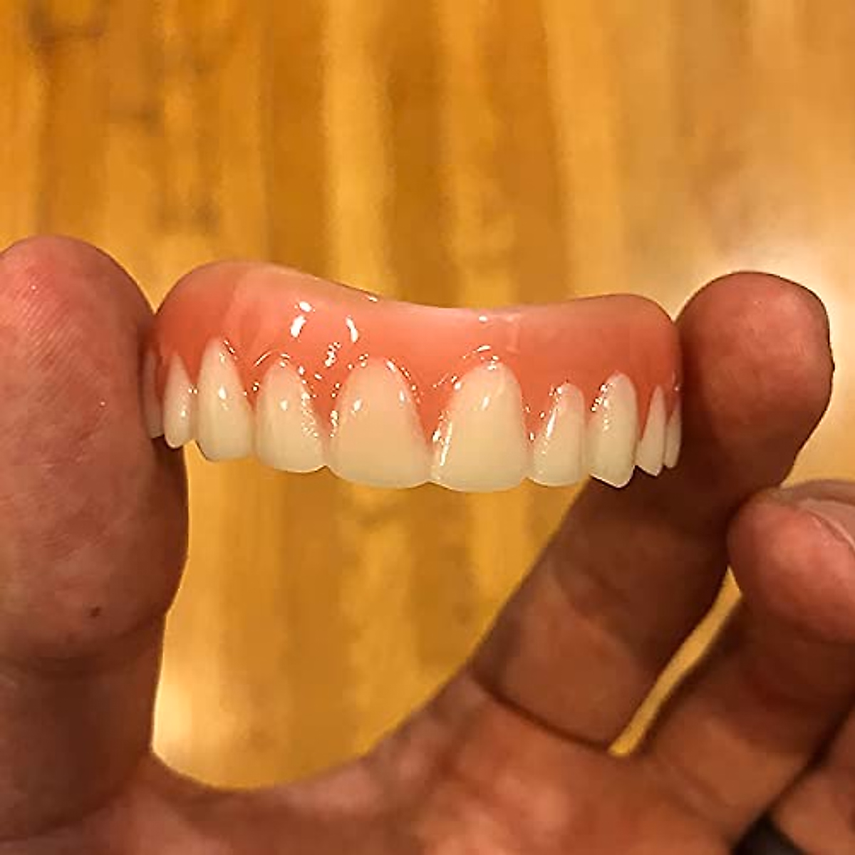 Snap on Teeth You Can Eat with - Adjustable Snap-On Dentures, Cover The Imperfect Teeth, Denture Teeth Temporary Fake Teeth for Snap on Instant & Confidence Smile (Top, Female)