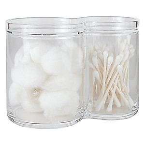 ARAD Acrylic Cotton Ball Holder, Storage Cotton Balls, Bathroom Storage, Makeup Organizer, Acrylic Container, Cotton Ball Organizer, Round Counter Organizer