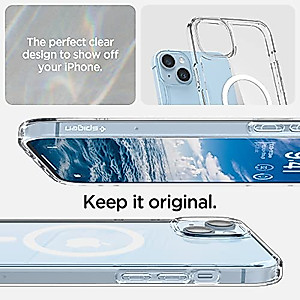 Spigen Ultra Hybrid (MagFit) [Anti-Yellowing Technology] Designed for iPhone 14 Case (2022) - White