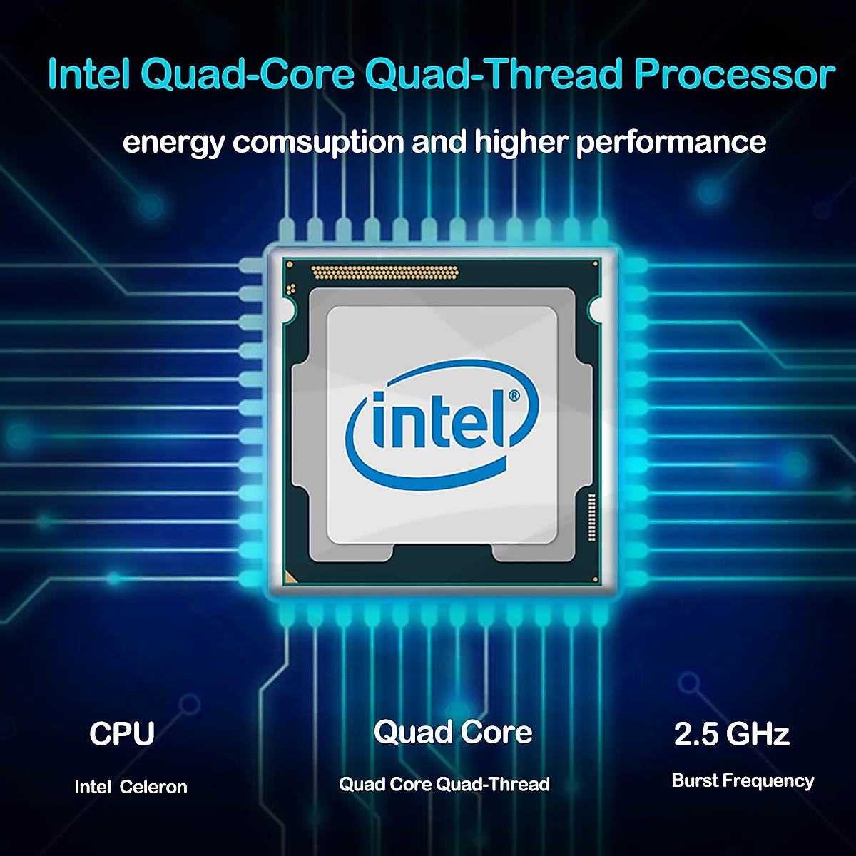 MTWZMM Laptop, 17.3 Inch Laptop, 8GB RAM 512 SSD, FHD 1920x1080 Display, Intel Celeron J4105(Up to 2.5GHz), Window 11, WiFi, Bluetooth 4.2, USB 3.0, Webcam, HDMI, for Students and Business