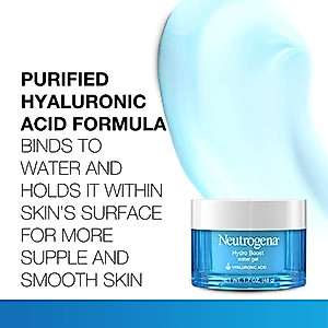Neutrogena Hydro Boost Face Moisturizer with Hyaluronic Acid for Dry Skin, Oil-Free and Non-Comedogenic Water Gel Face Lotion, 1.7 oz