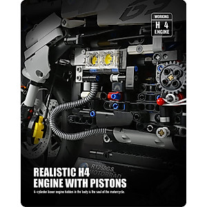 Nifeliz R125GX Motorcycle Toy Building Kit, Build a Stylish Motorcycle Display Model, Collectible Motorcycle Model Building Kit for Adults (2369 PCS)