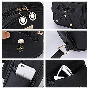 LCFUN Cute Mini Leather Backpack Fashion Small Daypacks Purse for Girls and Women (SKY BLUE)