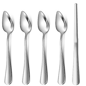 Hiware 4-piece Grapefruit Spoons, Stainless Steel