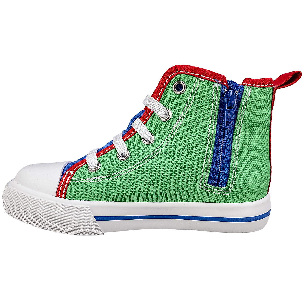 Sesame Street Elmo Shoes, Hi Top Sneaker with Laces, for Toddlers and Kids, Size 6 to 12 (Multi AOP, Numeric_8)