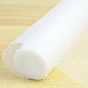 Shelf Liners for Kitchen Cabinets Non Adhesive 18 Inch Wide X 20 Ft Cabinet Drawer Liners Non Slip Waterproof Closet Pantry Shelf Liner Cupboard Fridge Mat for Bathroom Drawer Liners