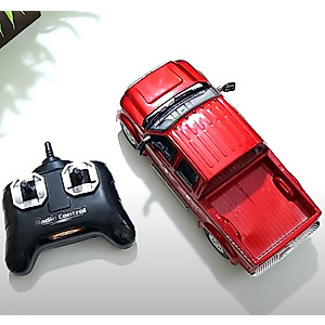 Liberty Imports RC Ford F-350 Super Duty Toy Pickup Truck, Officially Licensed Full Function R/C Radio Remote Control Car Genuine 1:28 Scale Vehicle (Red)