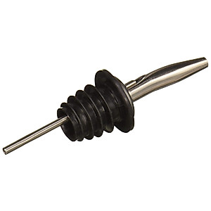 Winco Metal Pourer with Tapered Spout , Medium, Black, Stainless Steel, pack of 12