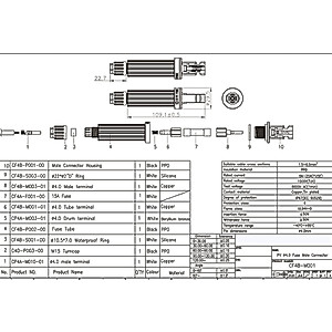 KENID 100 Pcs/Lot Special Design Solar Fused Connector IP67 PV Fuse Connector Holder Male for Solar Energy System Protection