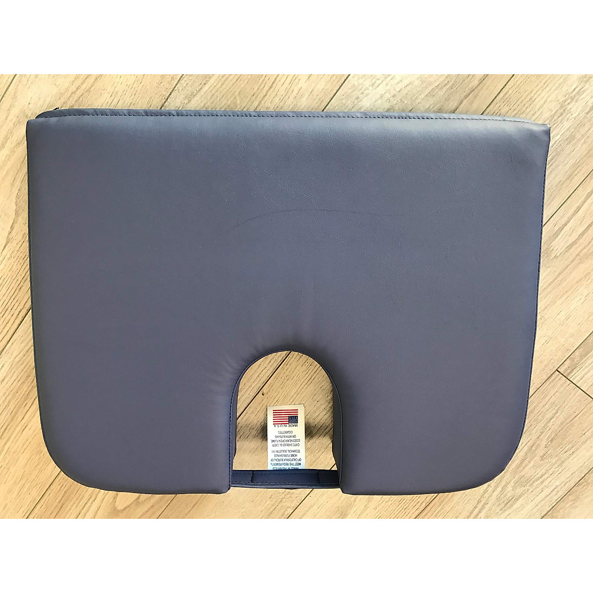TUSH CUSH Home Office Orthopedic Large Computer Ergonomic Seat Cushion Original - Firm Indigo Blue Executive Faux Leather Vinyl