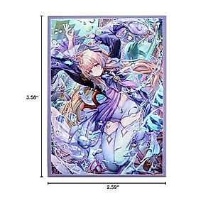 60ct (Sangonomiya Kokomi) Top Loading Trading Card Sleeves Deck Protector for MTG/TCG/PTC Sized Cards 67x92mm (A03)