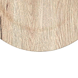 Simply Elegant Faux Wood Plastic Charger Plate | Service Plate for Parties, Dinner, Weddings, Quinceaneras and Events | 13 inch Diameter | Natural Finish | Set of 6