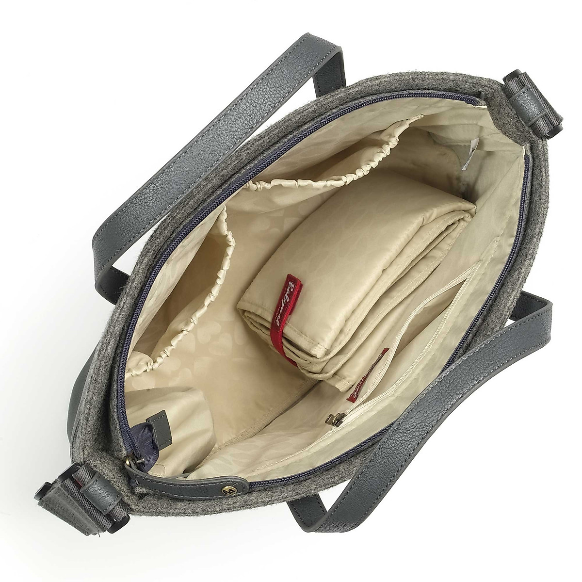 Babymel Grace Vegan Leather Tote Diaper Bag, Grey