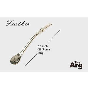 THEARG | Yerba Mate Alpaca Straw | Stainless Steel Metal Straws Reusable - from Argentina | Ideal for your Yerba Mate Gourd Set - Beach Essentials - Straw for Travel Cup Mate | Perfect Gifts