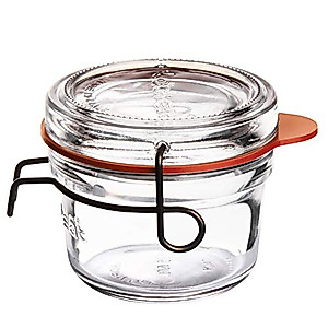 Luigi Bormioli Lock Eat Canning, Preserving & Serving Food Jar, 4.25 oz