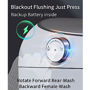 EPLO DP7 Smart Toilet with Bidet Built in,Auto Open/Close,Heated Seat,Automatic Flush Bidet Toilet,Night Light,Elongated Japanese Toilets for Bathroom