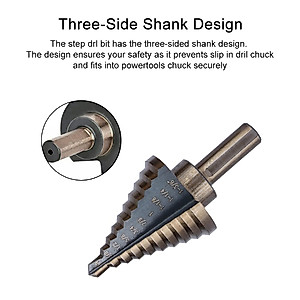 5 Pcs Step Drill Bits Set, Multiple Hole 50 High Steel Sizes Step Drill Bit Tool Set W/Aluminum Case