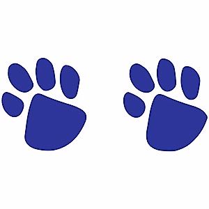 FashionTats Blue Paw Prints Temporary Tattoos (20-Pack) | Skin Safe | MADE IN THE USA | Removable