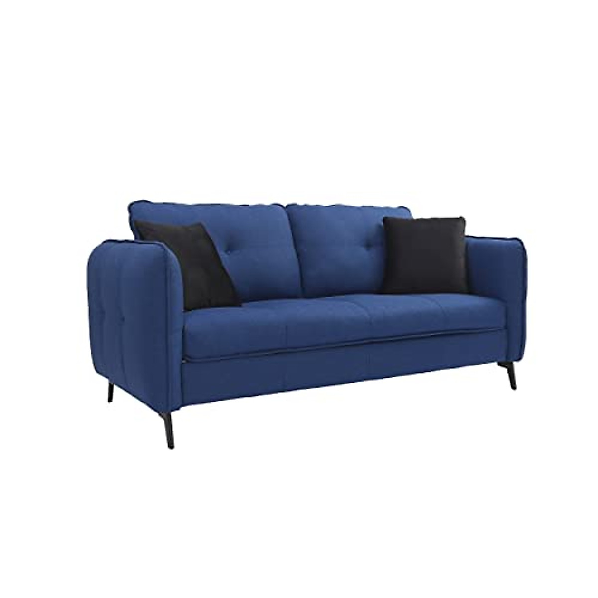 Morhome Sofas for Living Room,Pillowed Back Cushions and Arms, Durable Modern Upholstered Fabric-Navy Blue