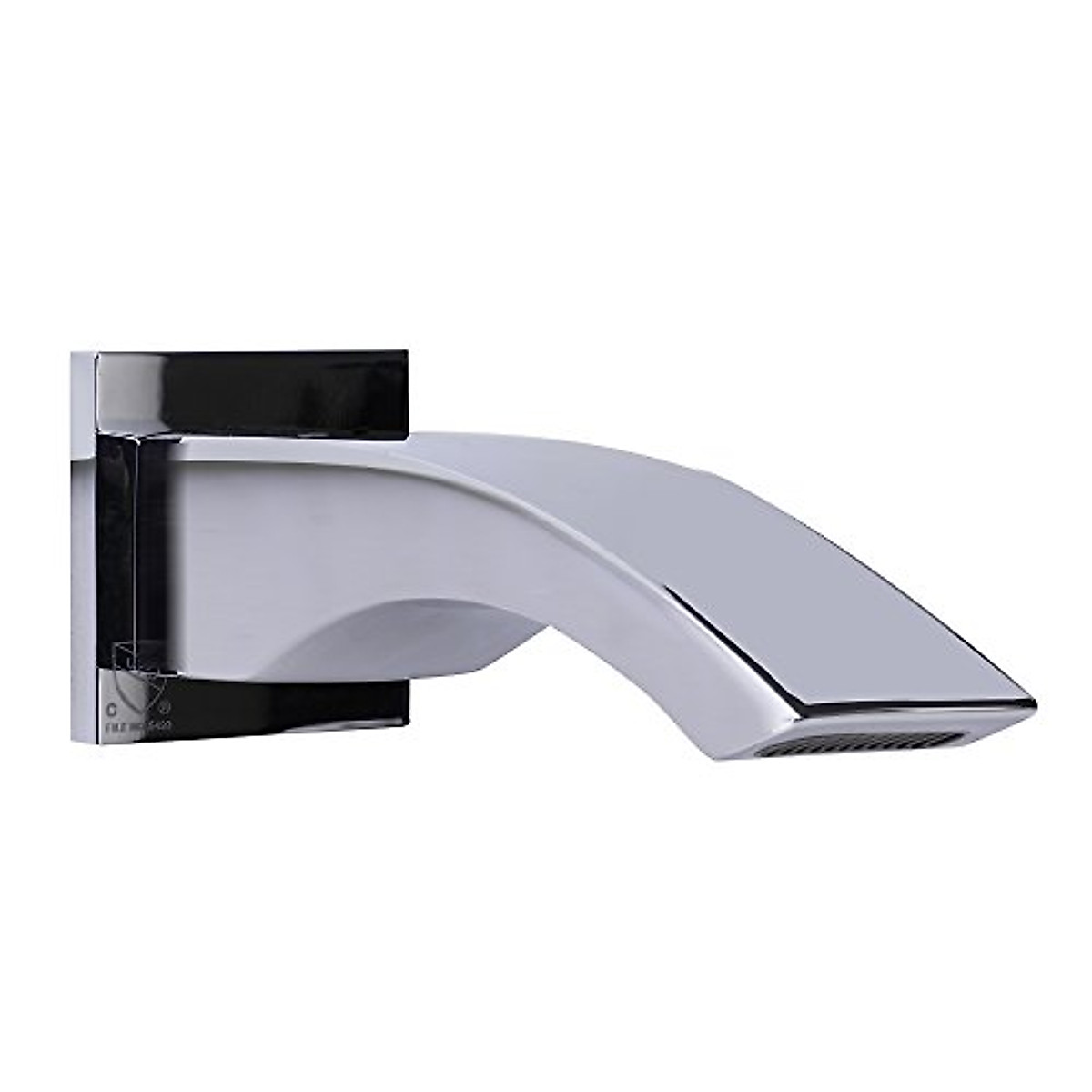 ALFI brand AB3301 Curved Wallmount Tub Filler Bathroom Spout, Polished Chrome