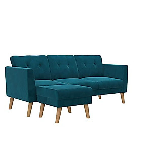 CosmoLiving by Cosmopolitan Gloria Upholstered Sofa, Blue