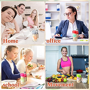 Dandat 6 Sets Overnight Oats Containers with Lids Spoons and Forks 20 oz Glass Mason Jars for Overnight Oats Overnight Oats Jars Large Capacity Airtight Jars for Milk Cereal Fruit Food Storage