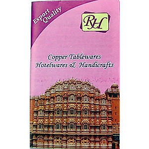 Rastogi Handicrafts Handmade Pure Copper Outer Hand Painted Art Work Wine, Vodka, Beer,Cocktail,Juice, Cold Coffee Mug - Cup 16 oz (2)