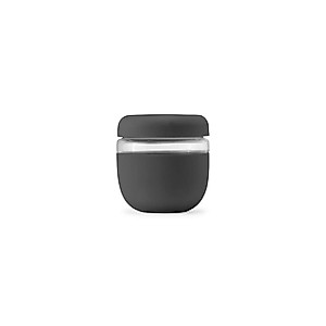 W&P Porter Seal Tight, Lunch Bowl Container w/ Lid | Charcoal 24 Ounces | Leak & Spill Proof, Soup & Stew Food Storage, Meal Prep, Airtight, Microwave and Dishwasher Safe, BPA-Free Glass