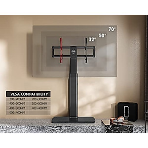FITUEYES Swivel Floor TV Stand for 32 to 70 Inch TVs Tall Universal TV Stand Mount with Sturdy Wood Base, Space Saving for Corner Bedroom…