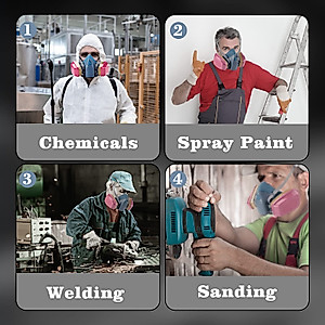 1 Pair Respirator Cartridge, 60926 Respirator Filter, Against Organic Vapors, Acid Gases, Ammonia Methylamine, Formaldehyde and Particulates, Compatible with 6000 7000 FF-400 Series Respirator