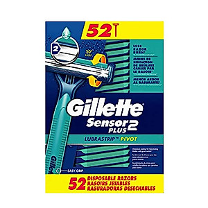 Gillette Sensor2 Plus Disposable Razor (52 Pack)