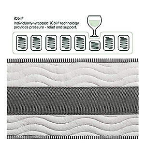 Zinus 12 Inch Gel-Infused Memory Foam Hybrid Mattress, Queen & Shalini Upholstered Diamond Stitched Platform Bed/Mattress Foundation/Easy Assembly/Strong Wood Slat Support/Dark Grey, Queen